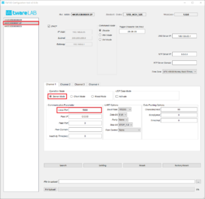 [4CH S2E] TW100xx – TCP Server 모드 튜토리얼 – twareLAB